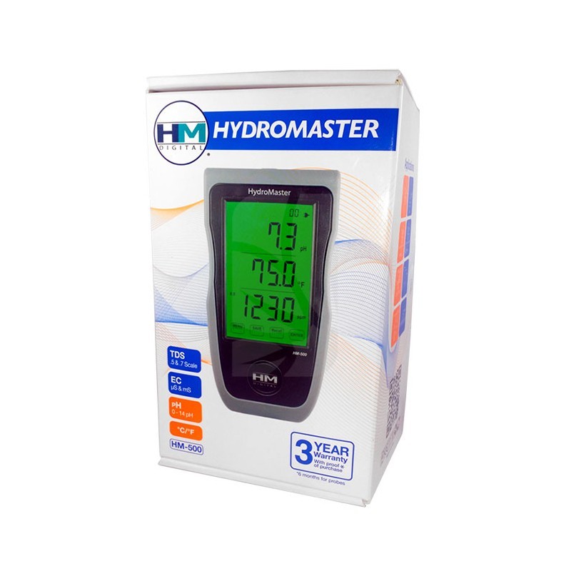 HYDROMASTER HM-500 (ºC/ºF,PH,EC,TDS) - Todo en 1